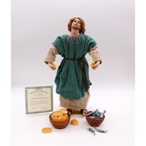 Art | New In Box Ashton Drake Jesus Multiplying The Loaves Miracle Of ...